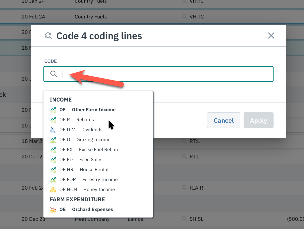 How to edit a code in your Completed screen