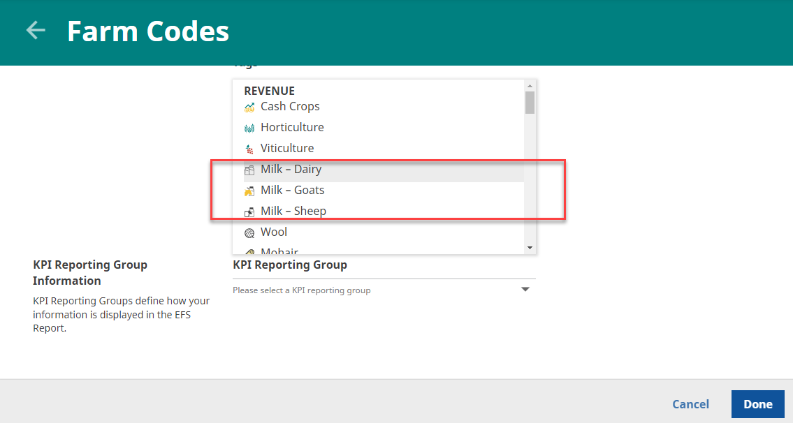 How to set up Milk Production codes to activate the Dairy Forecaster
