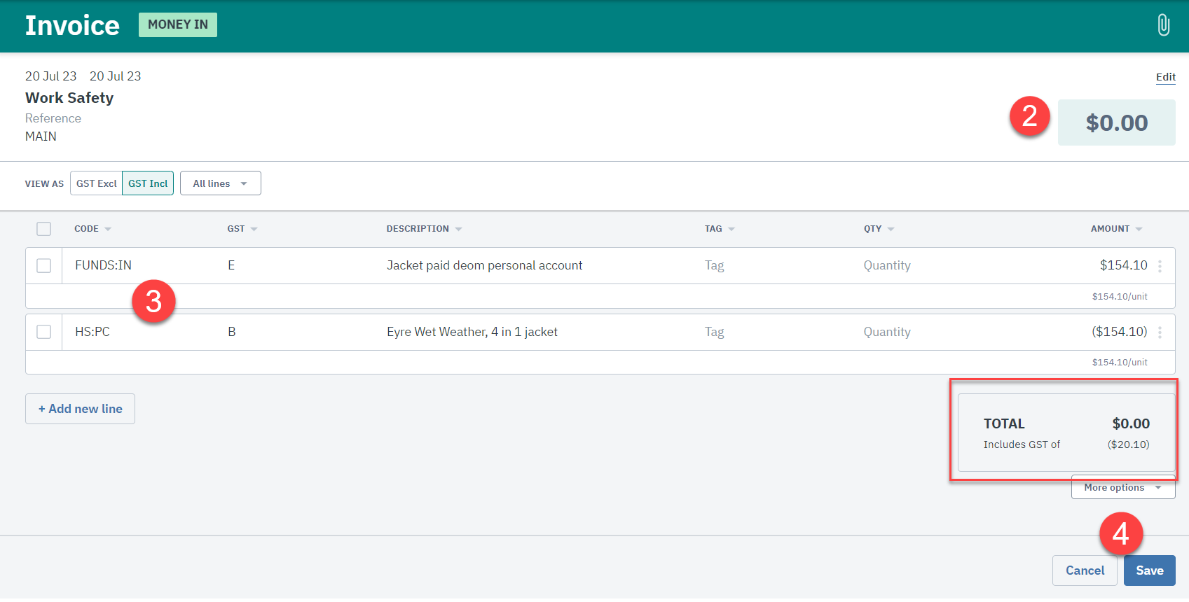How to create a journal entry