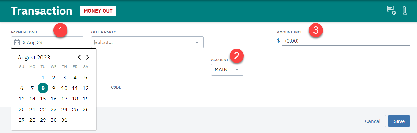 How to create a manual bank transaction