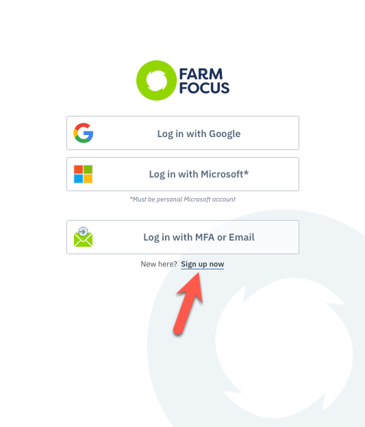 How to sign up for a Farm Focus account?