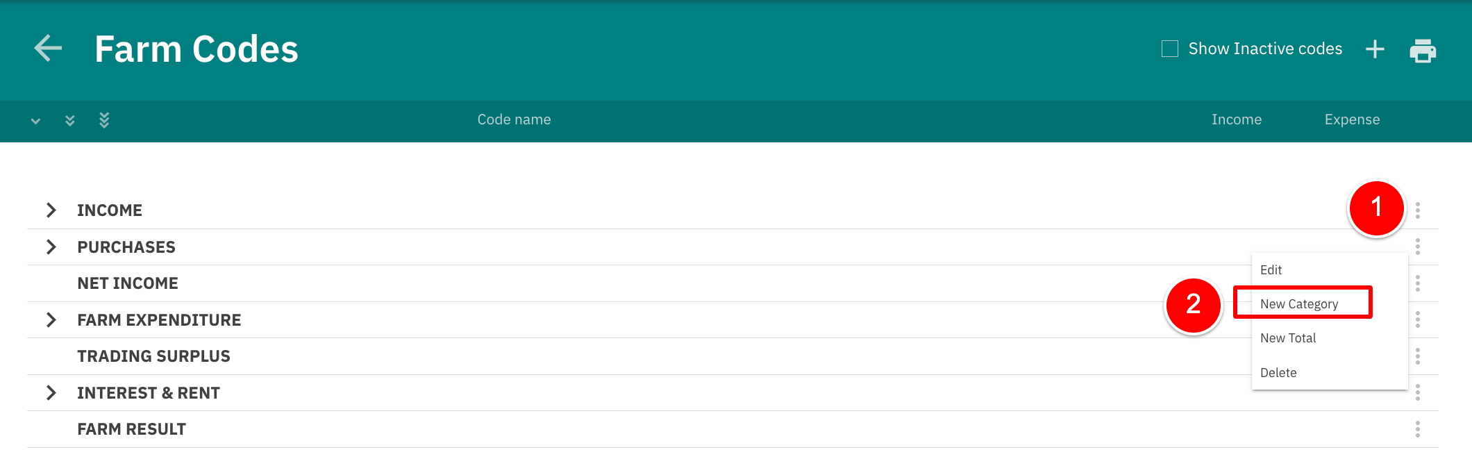 How to add a new code to your Farm Code list